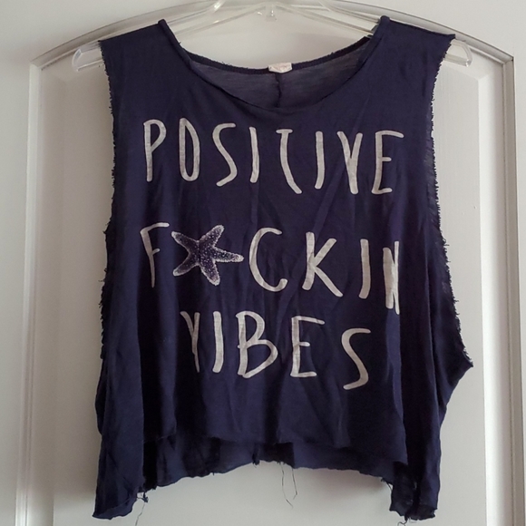 Surf Gypsy | Tops | 8 For 25 Surf Gypsy Positive Vibes Crop Tank | Poshmark